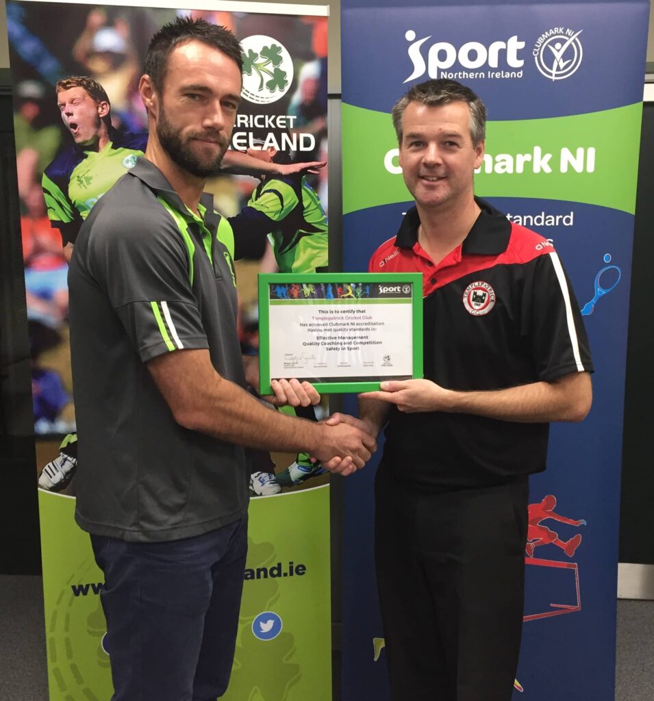 Templepatrick Gain Clubmark NI Re-Accreditation - Cricket Ireland